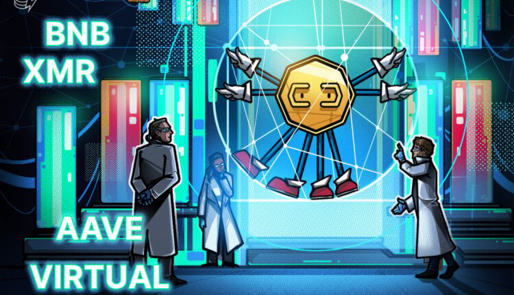 BNB, AAVE, XMR and VIRTUAL still look strong